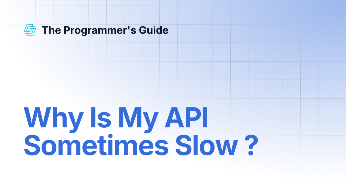 Why Is My API Sometimes Slow ? | The Programmer's Guide